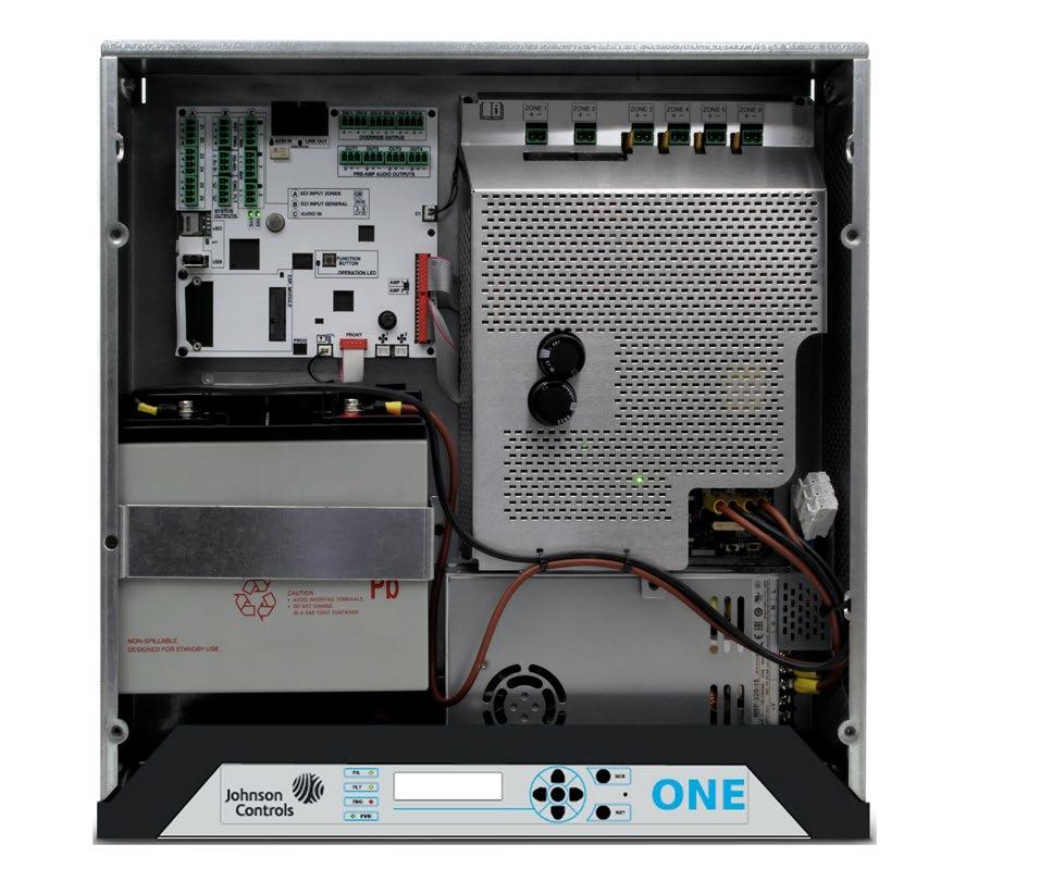 ONE500 - Compact Public Address & Voice Alarm System - Johnson Control ...